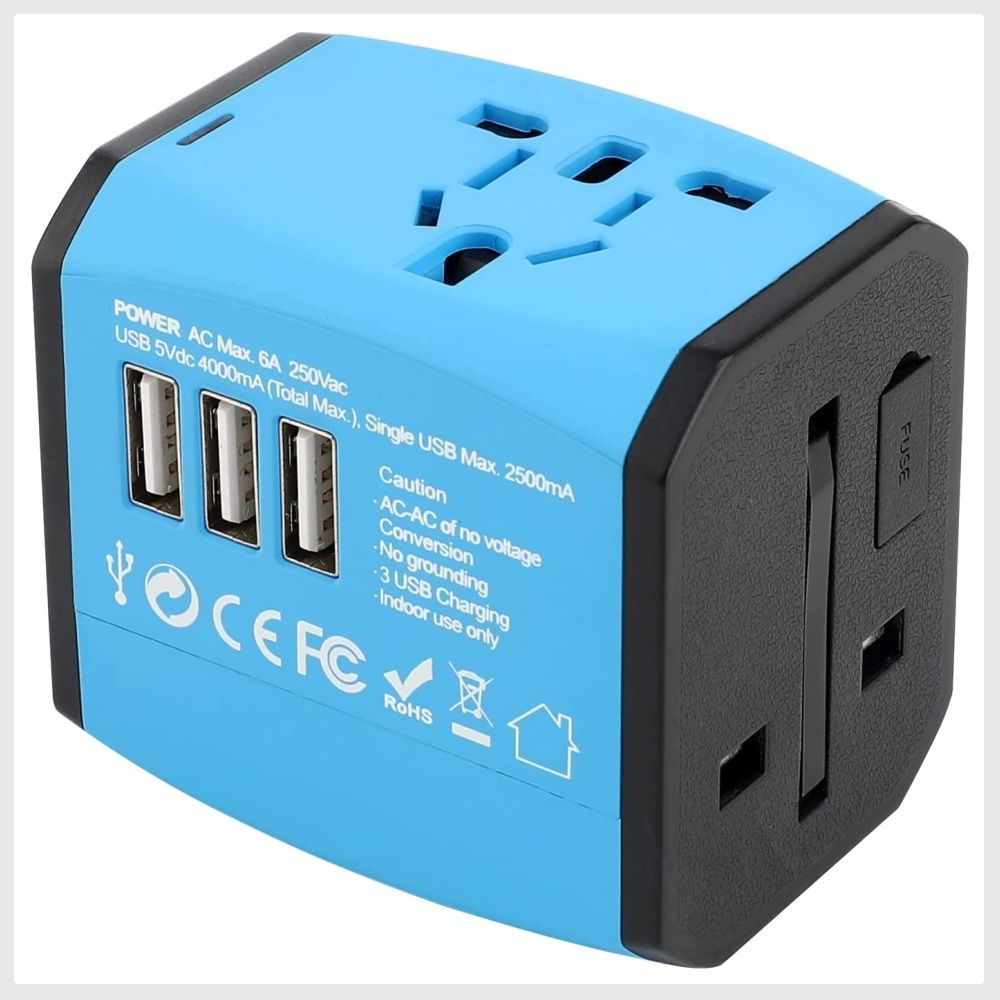 JIYHF Travel Adapter Worldwide, All in One International Plug Adapter ...