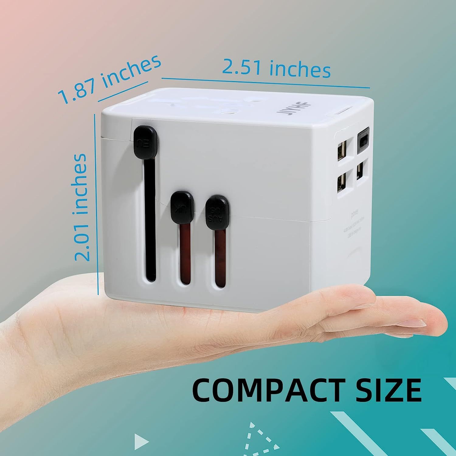 JIYHF Universal Travel Plug Adapter, All in One International Wall ...