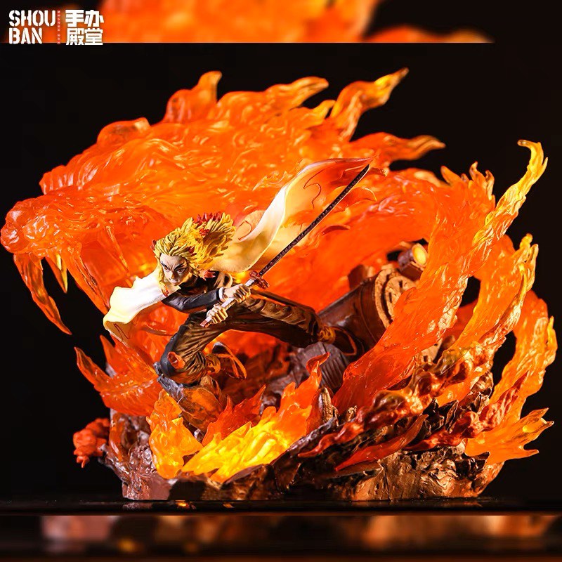 【PO】KNY DEMON SLAYER RENGOKU KYOJURO ILLUMINATED 27cm GK STATUES ACTION ...