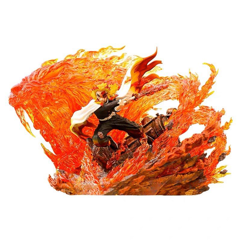【PO】KNY DEMON SLAYER RENGOKU KYOJURO ILLUMINATED 27cm GK STATUES ACTION ...