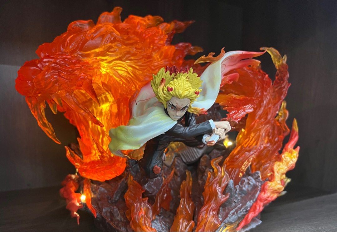 【PO】KNY DEMON SLAYER RENGOKU KYOJURO ILLUMINATED 27cm GK STATUES ACTION ...