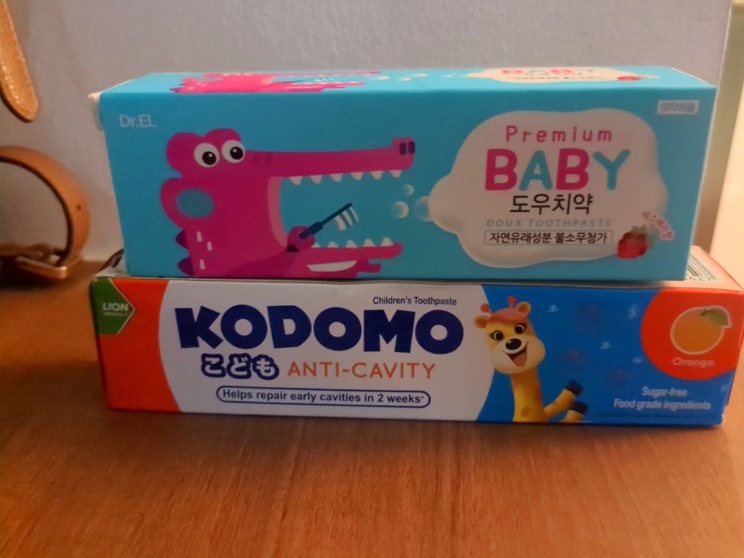 Kodomo anti-cavity children and Dr. El premium baby doux toothpaste ...