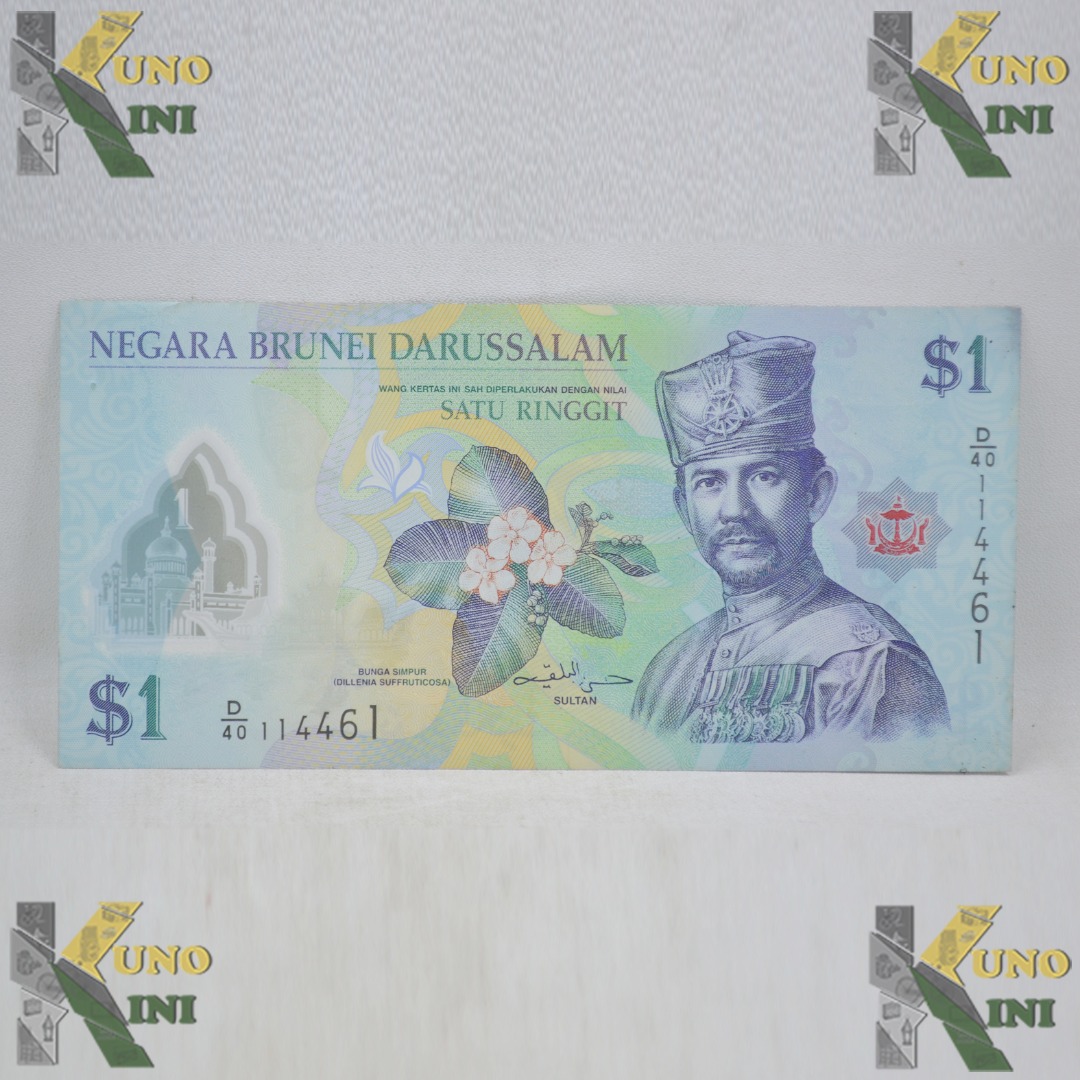 KOLEKSI REAL UANG KERTAS 1 RINGGIT - BRUNEI DARUSSALAM, 2016, Polymer ...