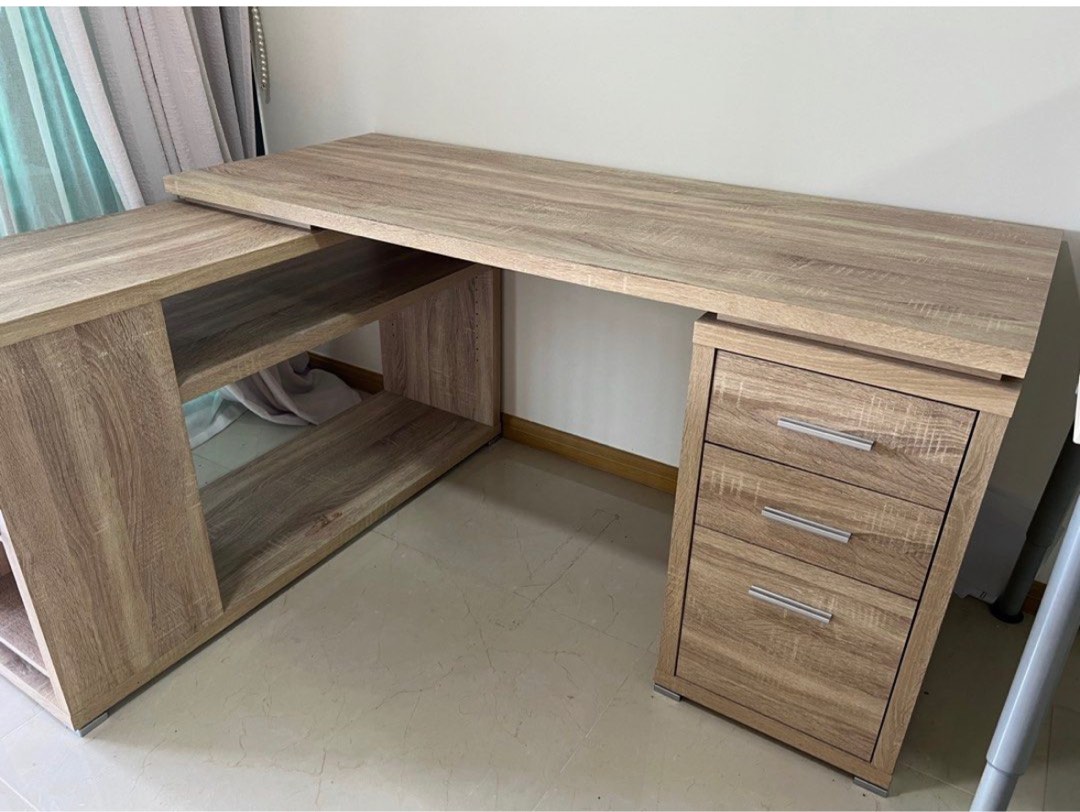 L shape Study Table, Furniture & Home Living, Furniture, Tables & Sets ...