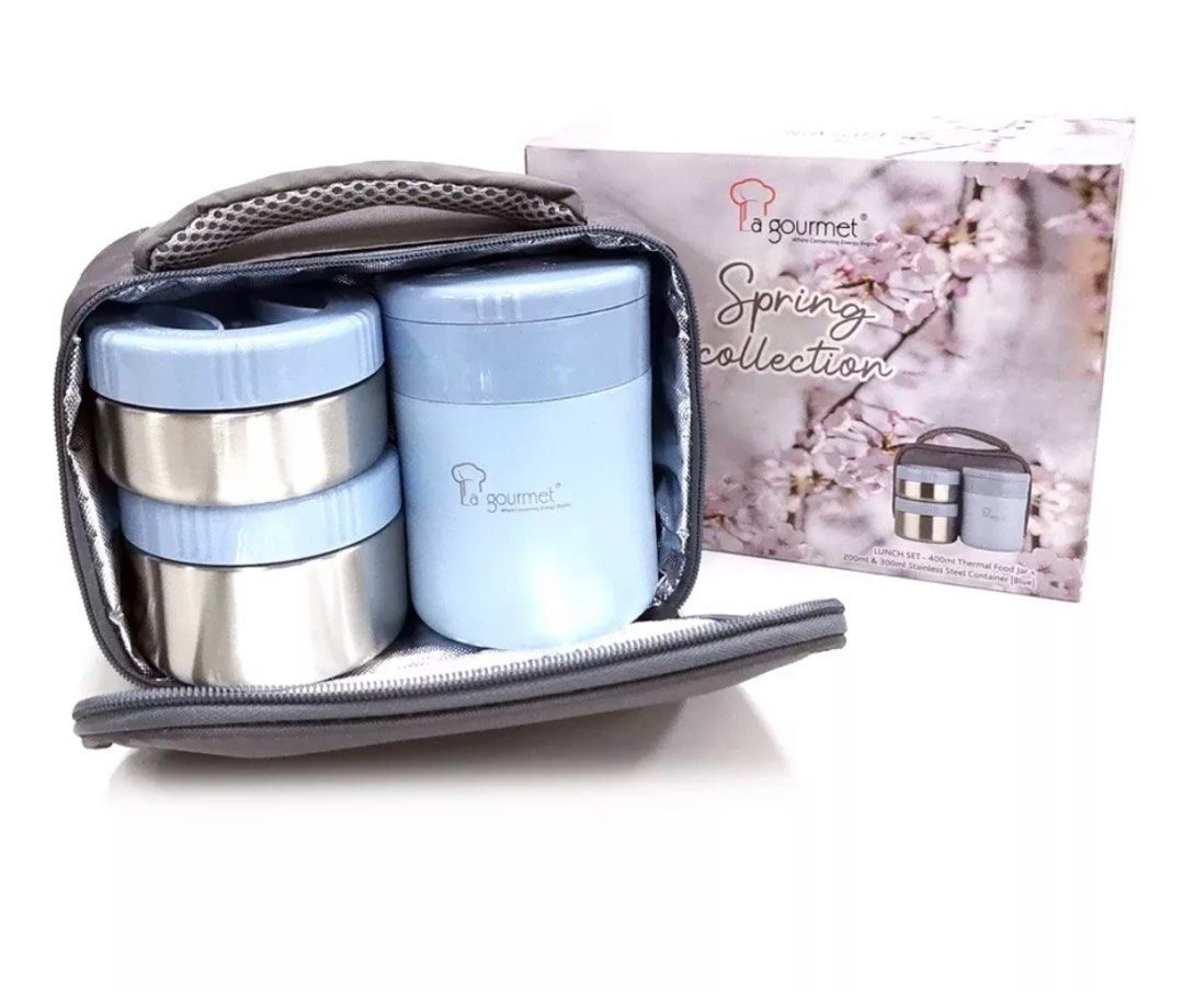 La Gourmet Spring Lunch Box Set, Furniture & Home Living, Kitchenware ...