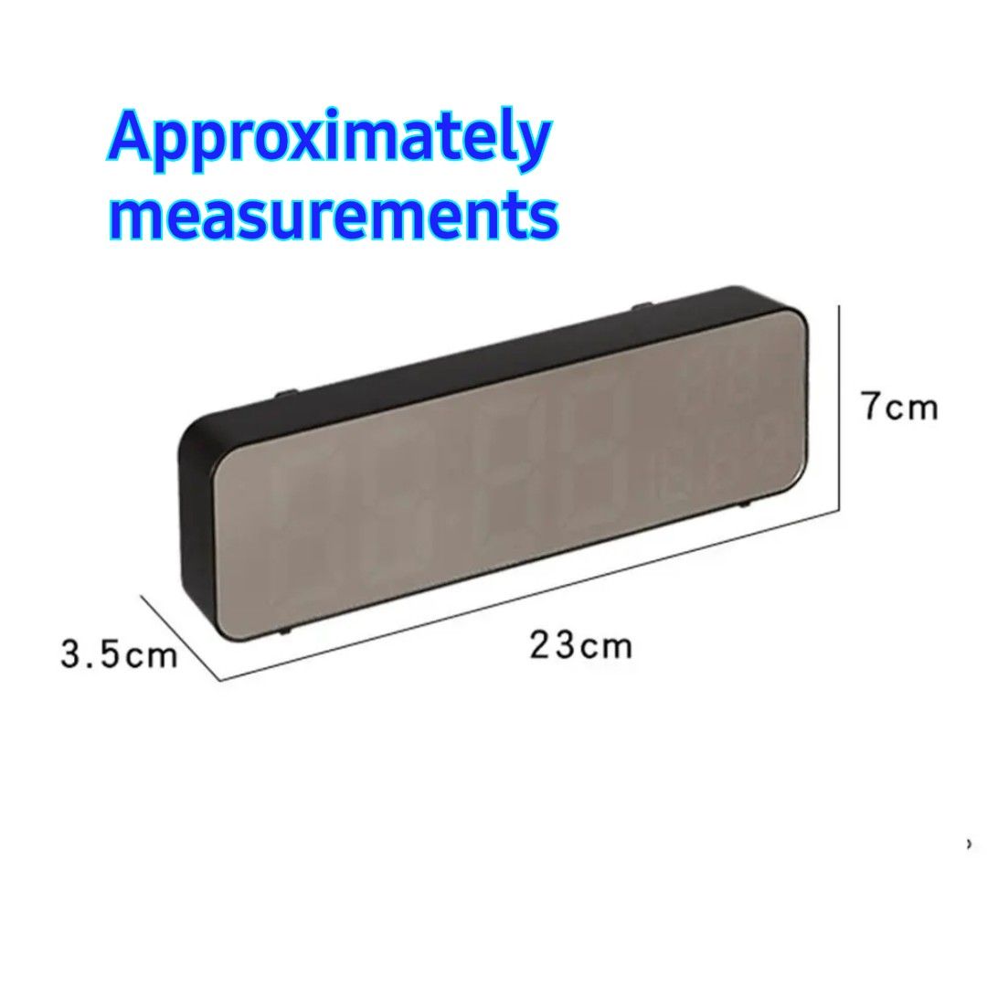 Led Digital Wall Clock Large Screen Wall-Mounted Time Temperature ...