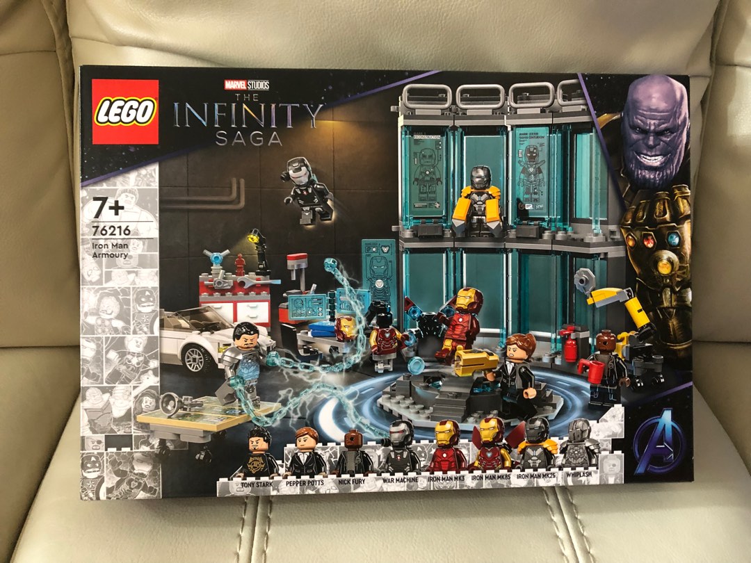 Lego 76216 Marvel Iron Man Armoury, 興趣及遊戲, 玩具 & 遊戲類 - Carousell