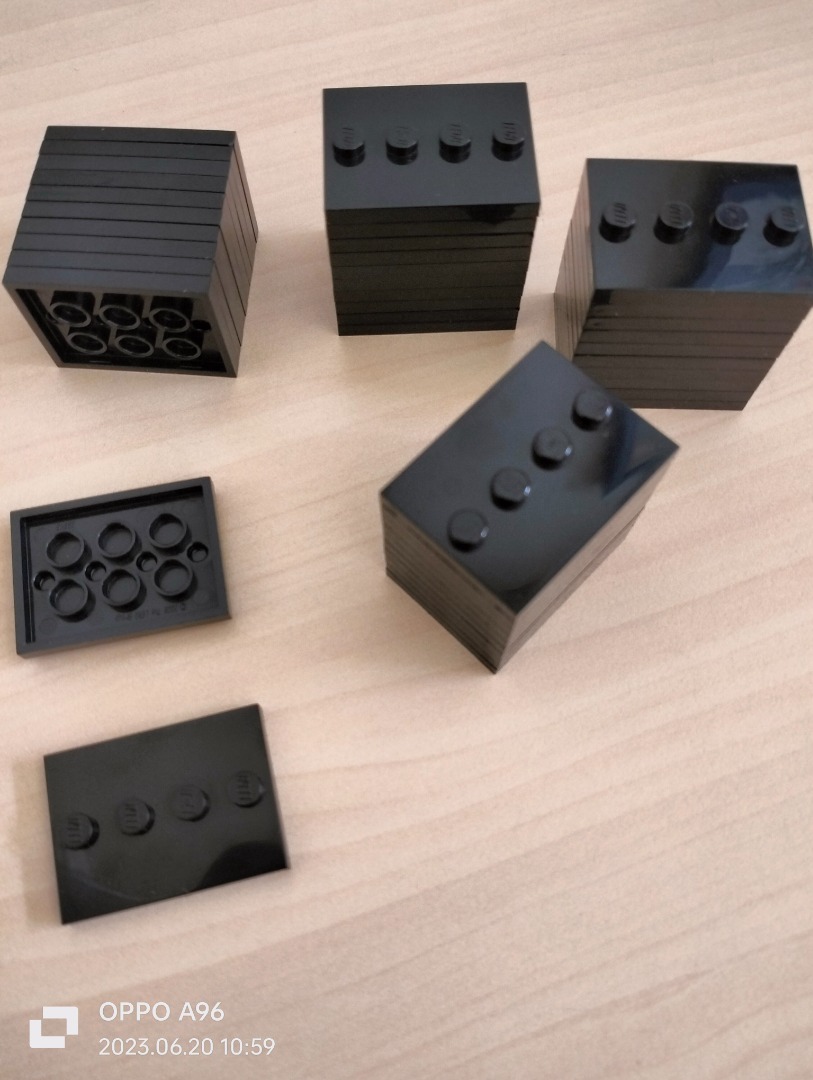 8 x Lego Minifigure baseplate, modified 3x4 tile with 4 studs in Center ...