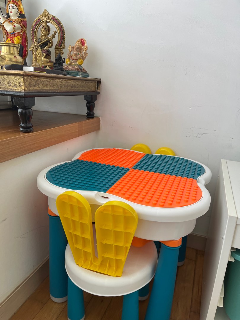 Lego table with 2 chairs, Babies & Kids, Baby Nursery & Kids Furniture ...
