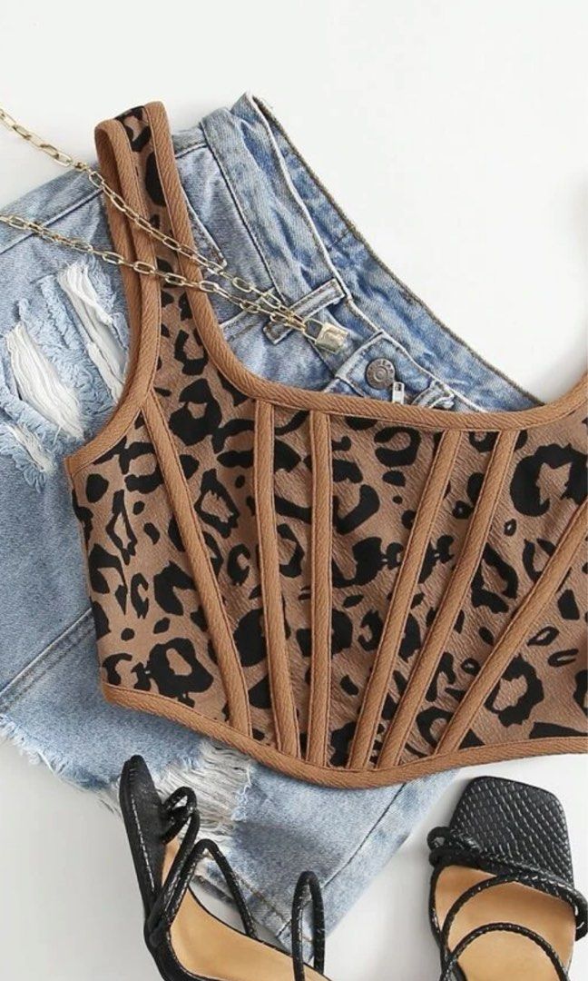 Leopard Tank Top, Women's Fashion, Tops, Sleeveless on Carousell