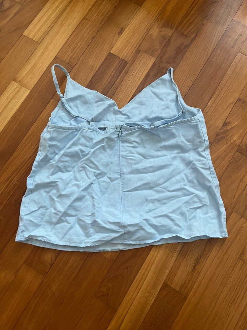 Light Blue Top, Women's Fashion, Tops, Sleeveless on Carousell