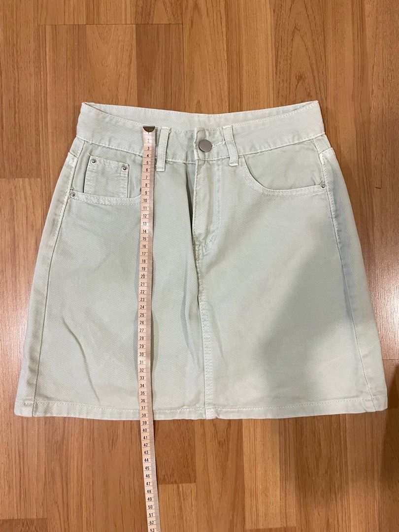 Light Mint Green Short Skirt S size, Women's Fashion, Bottoms, Skirts ...