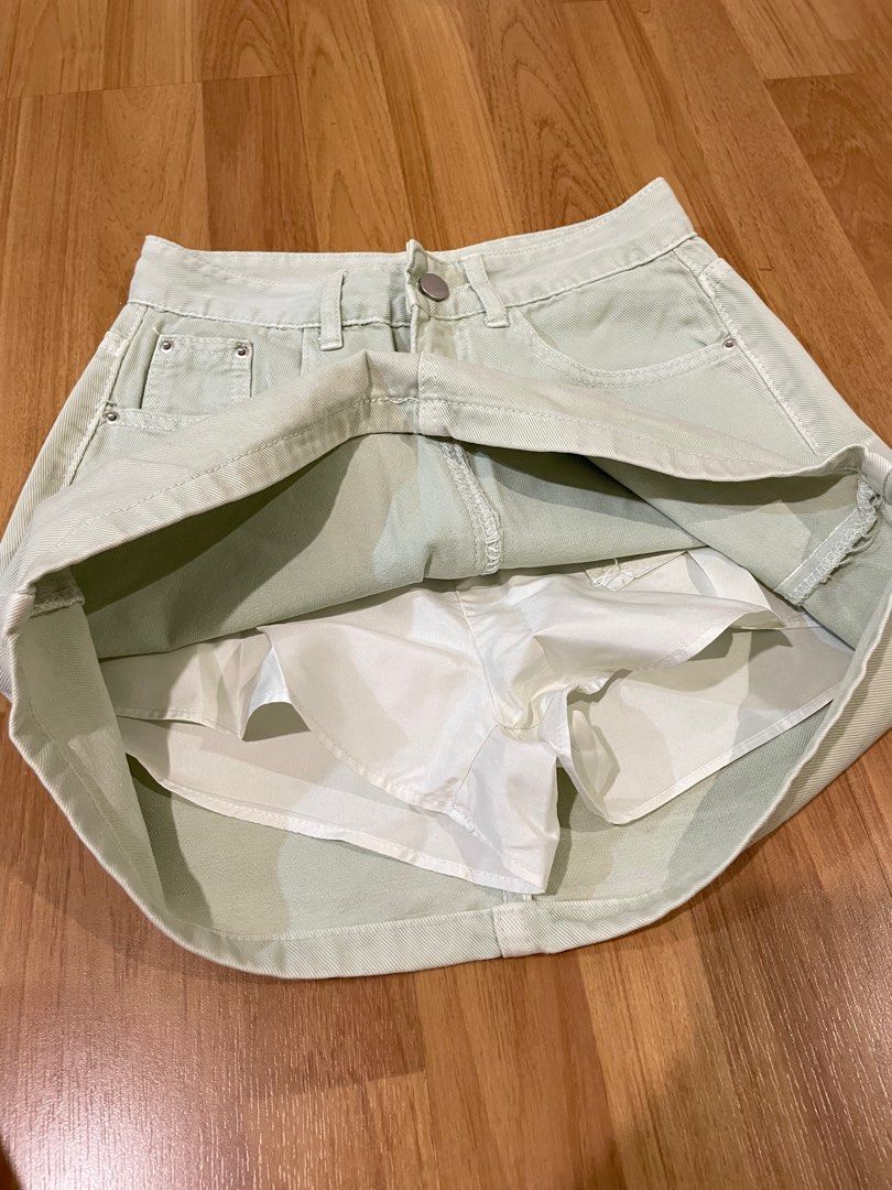 Light Mint Green Short Skirt S size, Women's Fashion, Bottoms, Skirts ...