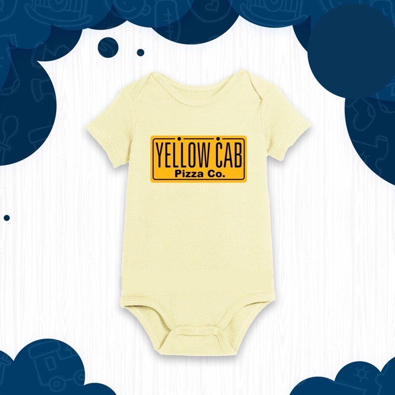 Light Yellow Yellow Cab Theme Baby Milestone Onesie on Carousell