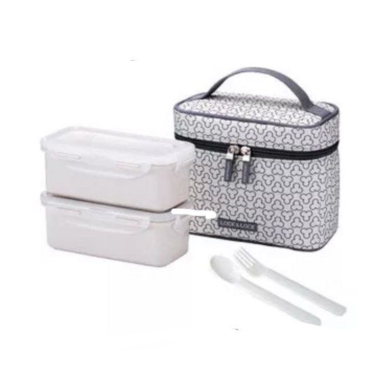 Lock n lock - lunch box set clover 2 pc (free sendol & garpu) on Carousell
