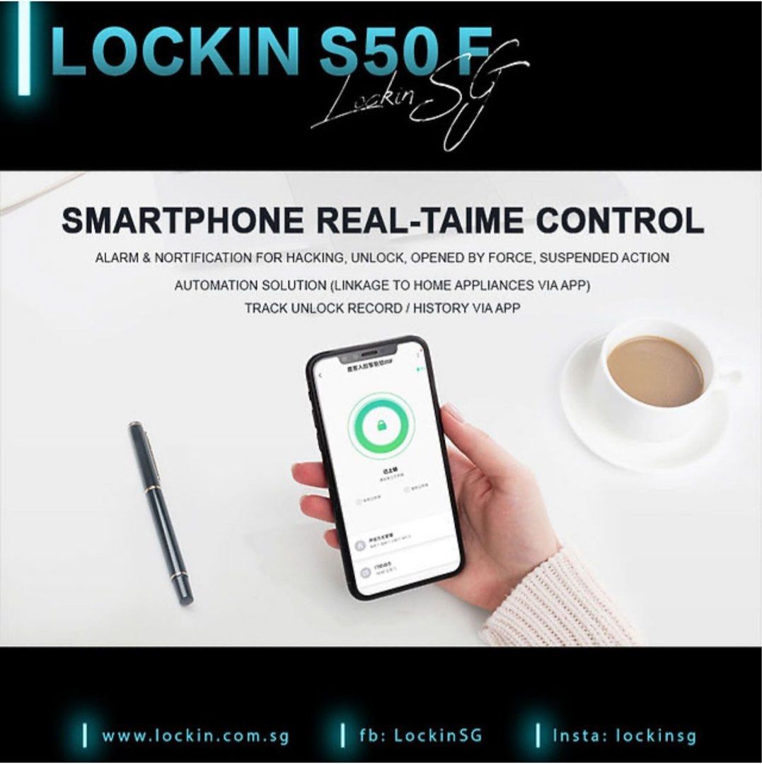 Lockin now model S50F Digital lock, Furniture & Home Living, Security ...