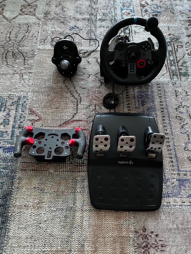 Logitech G29 Set + MH Studios F1 McLaren Wheel, Video Gaming, Gaming ...