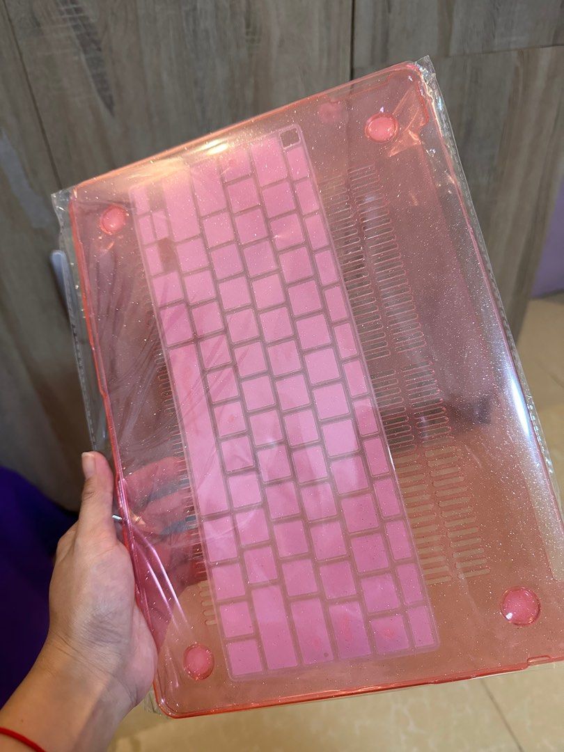 Macbook Air M1 Glitter Pink Case, Computers & Tech, Parts & Accessories ...