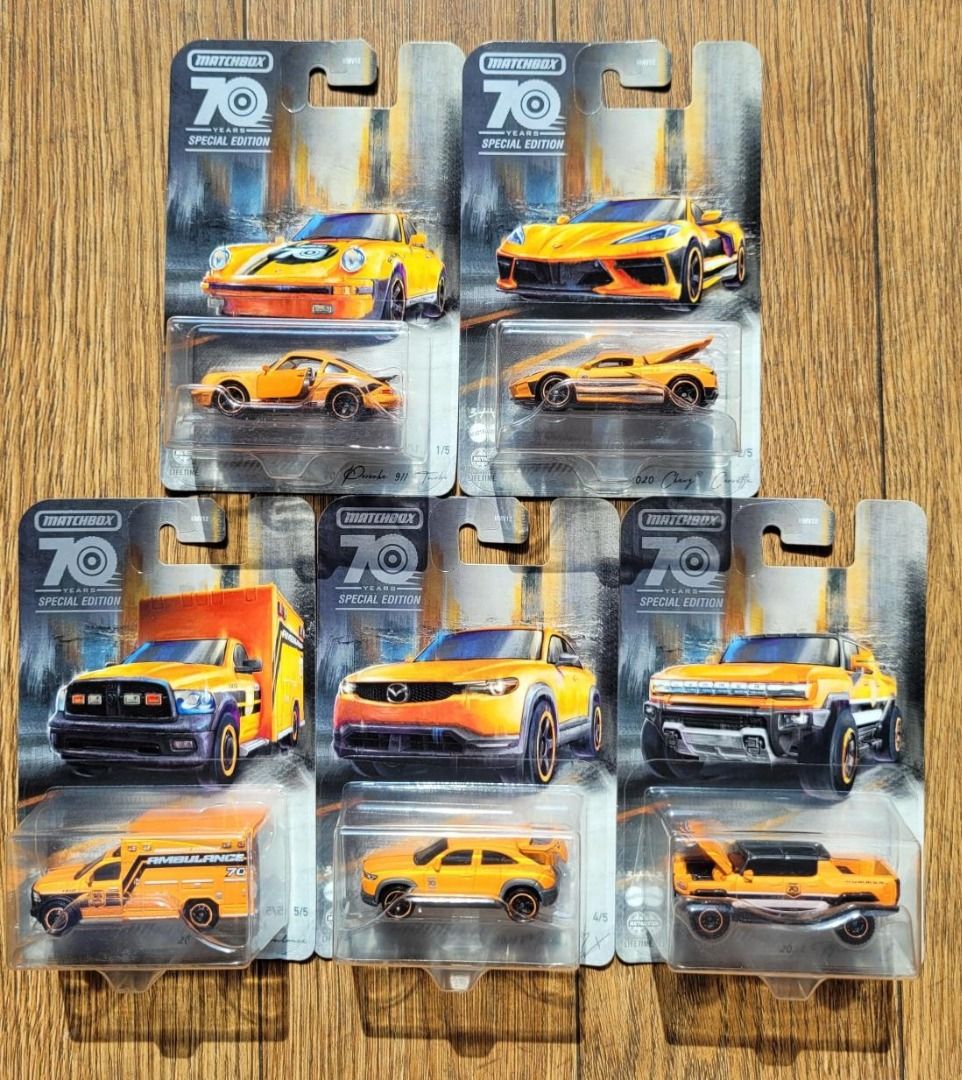 MatchBox 70th Anniversary Moving Parts (HMV12-986A) 5 Cars, Hobbies ...