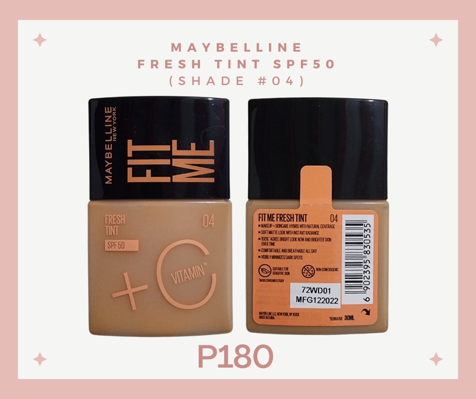 Maybelline Fit Me Fresh Tint with Vit. C & SPF50 (Shade #4), Beauty ...
