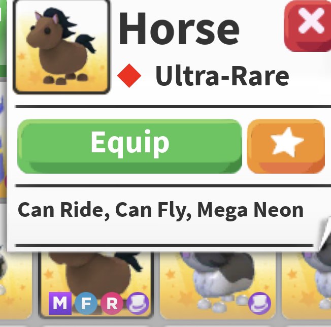 Mega Horse fly ride Adopt me pet, Video Gaming, Gaming Accessories, In ...