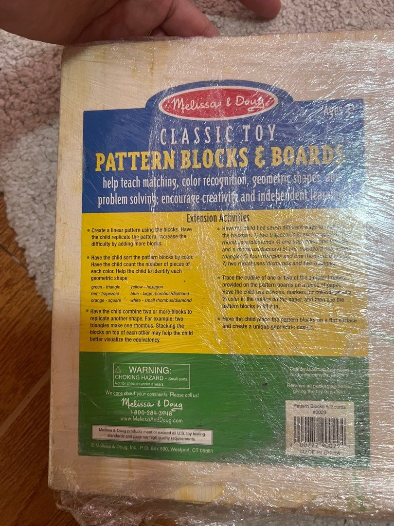 Melissa & Doug Pattern Blocks & Boards on Carousell