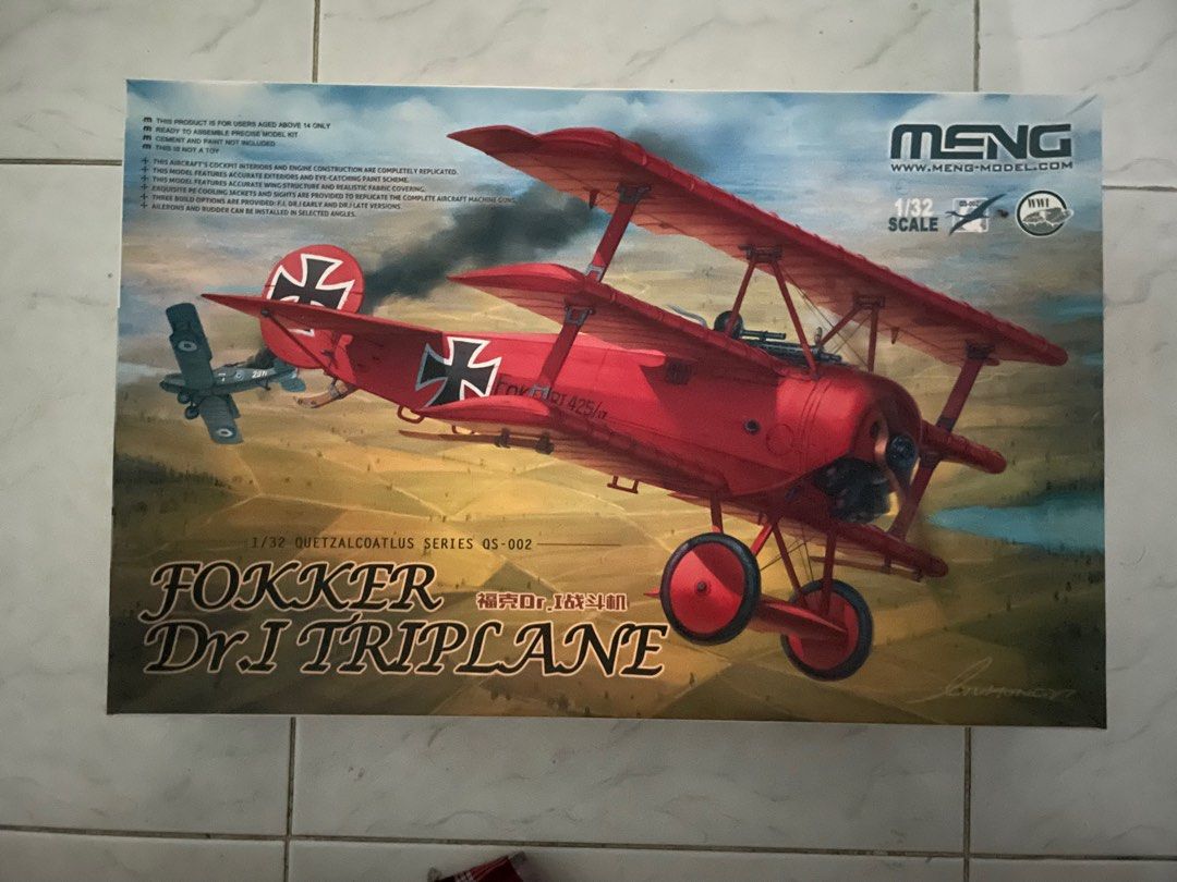 MENG Fokker Dr.1 Triplane 1/65 model kit, Hobbies & Toys, Toys & Games ...