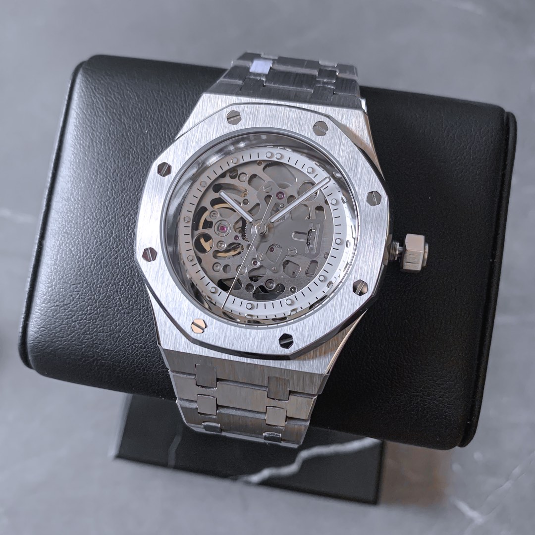 [Mod] Seiko Ap Royal Oak Skeleton White & Silver Mod (NH70), Men's ...