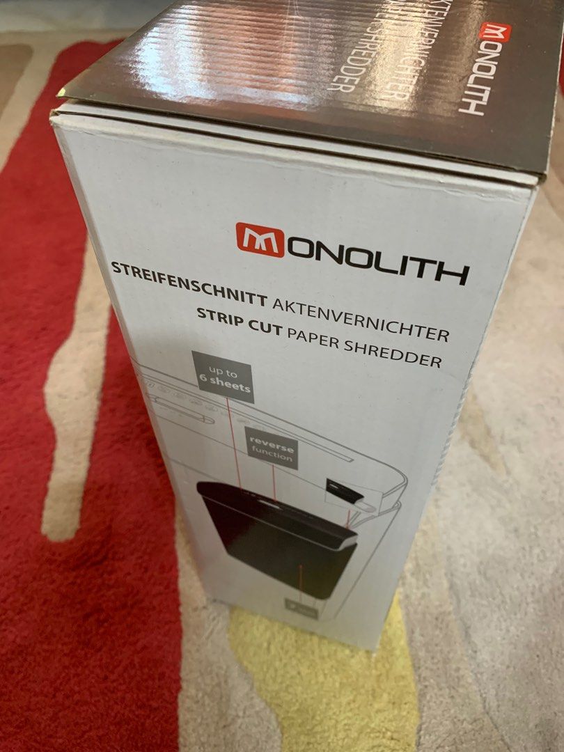 Monolith Paper Shredder, Computers & Tech, Office & Business Technology ...