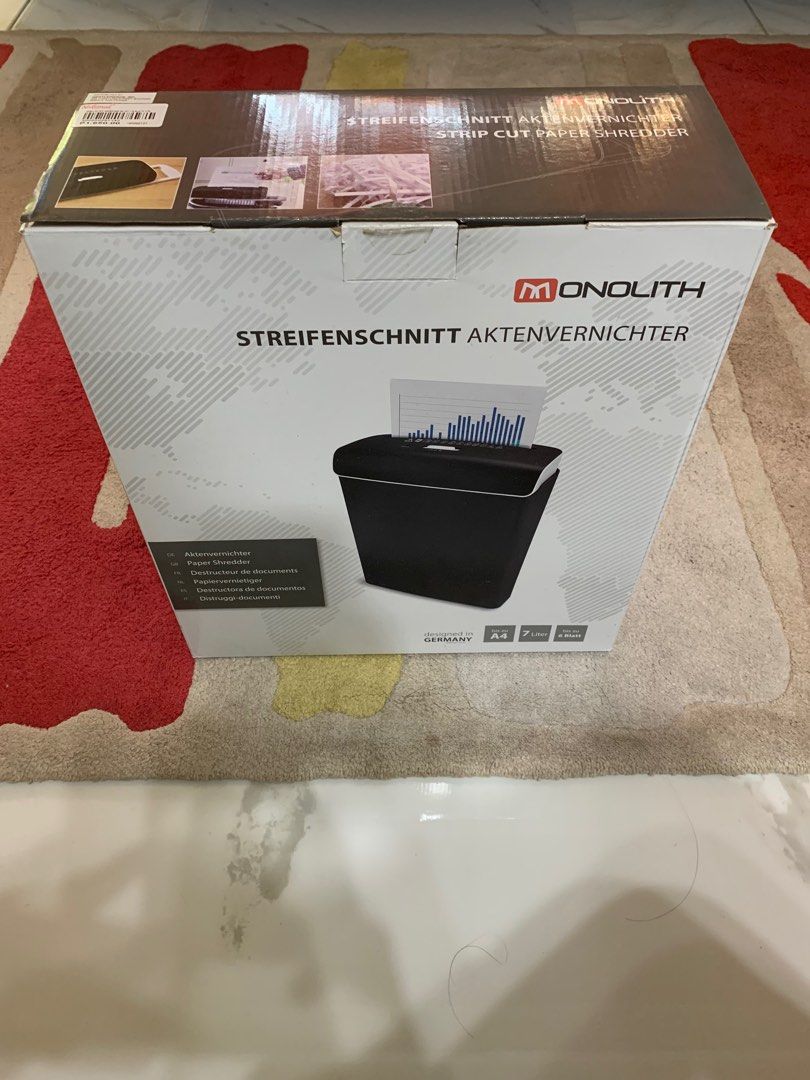Monolith Paper Shredder, Computers & Tech, Office & Business Technology ...