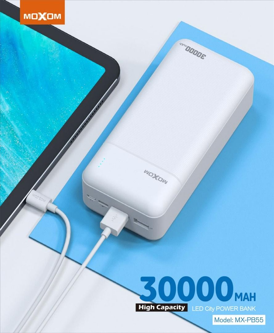 Moxom MX-PB55 Super Speed 30000mAh 20K 10K PB 55 PB 53 PB54 Fast ...