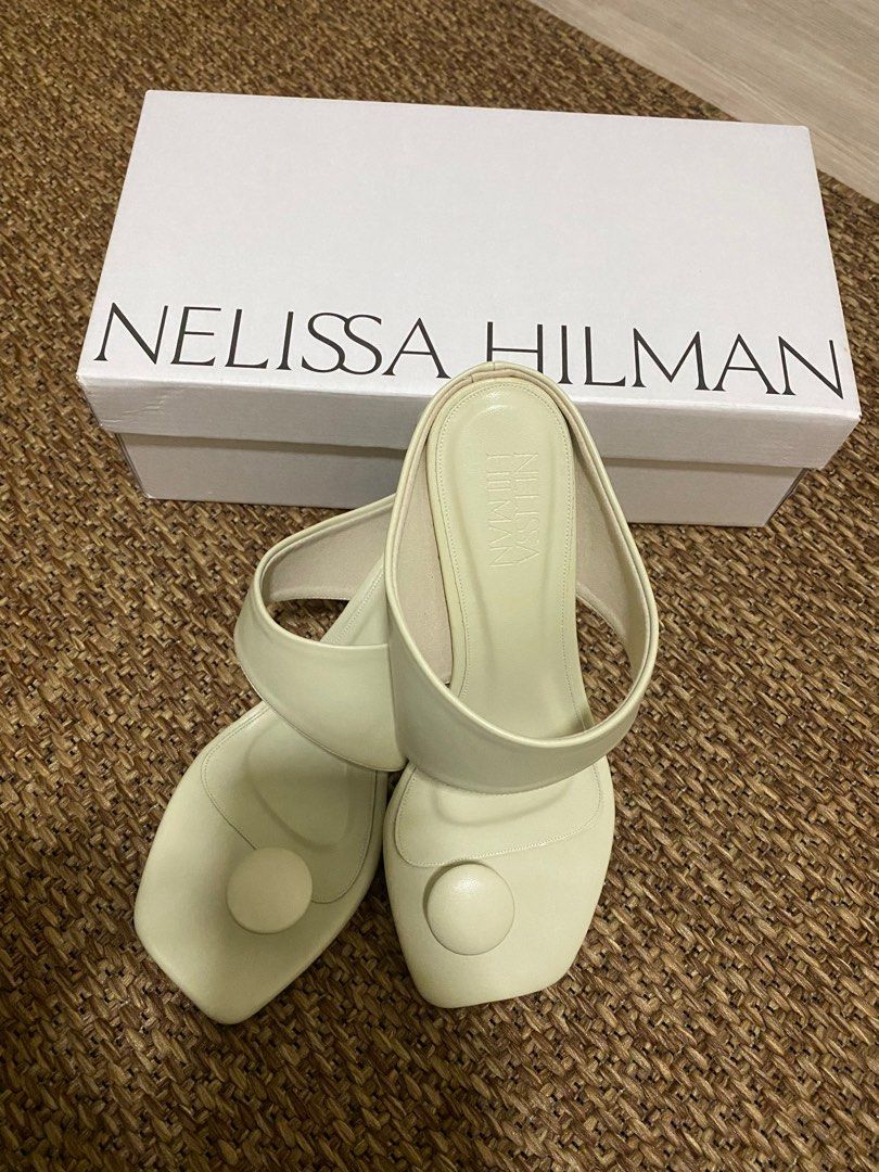 Nelissa Hilman Salma Oval Sage Green, Women's Fashion, Footwear, Heels ...