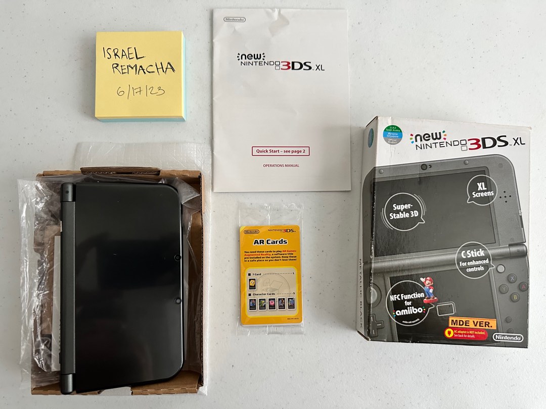 New 3ds XL metallic black on Carousell