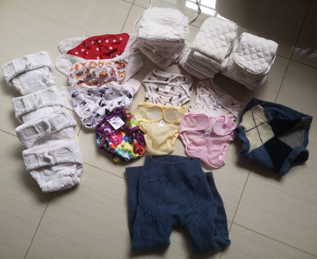 Newborn cloth diaper set - 8 covers(Tokidoki Kangacare), 8 fitteds, 2 ...
