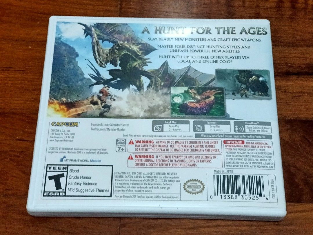Nintendo 3DS Monster Hunter Generations, Video Gaming, Video Games ...