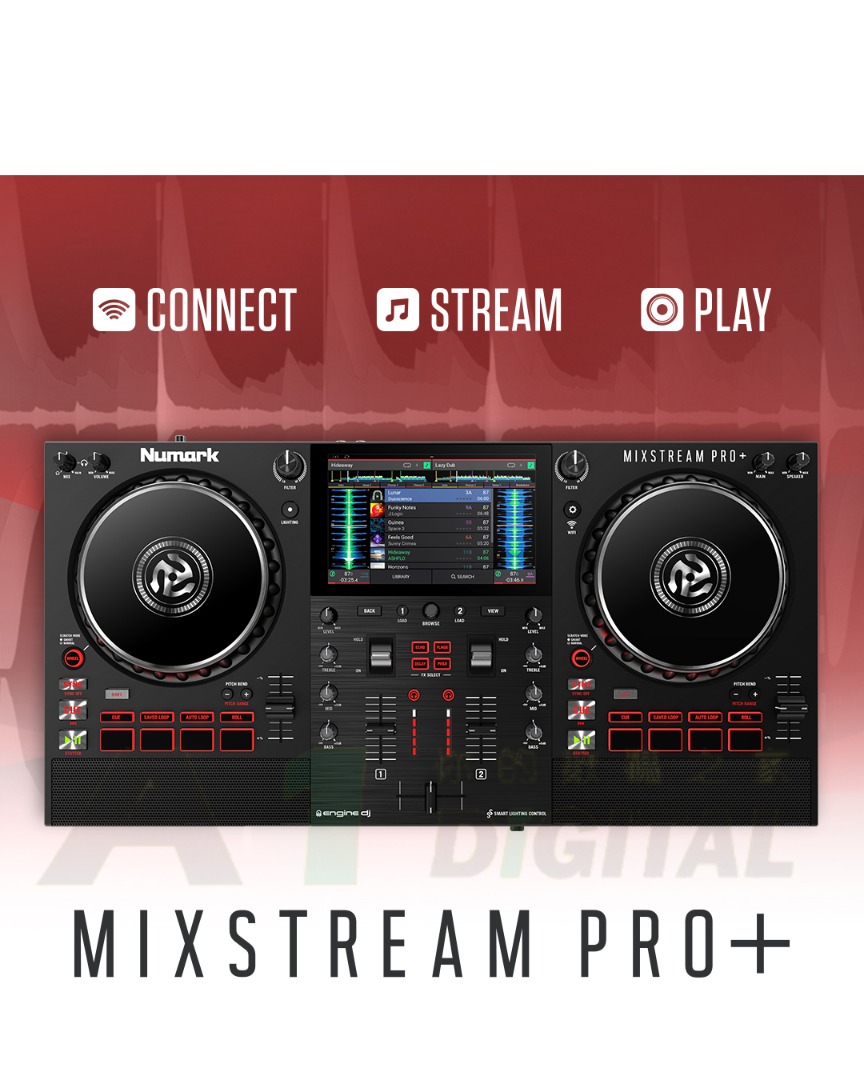 Numark Mixstream PRO/ Mixstream+ 一體機 觸摸屏 DJ入門 打碟機 直播碟機套裝, 音響器材, 其他音響配件及 ...