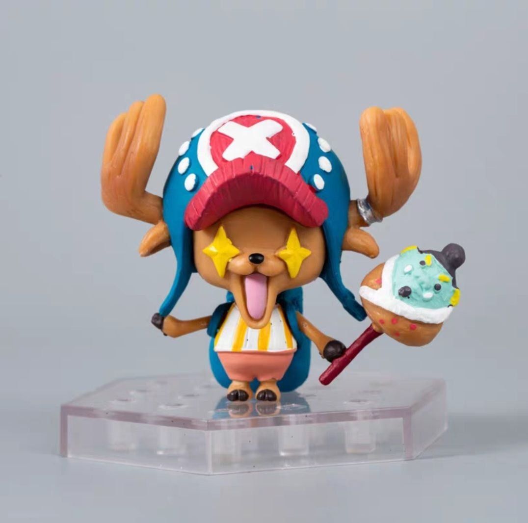 One Piece Straw Hat Crew Lion Dance Q Version Statue Figure GK Luffy ...