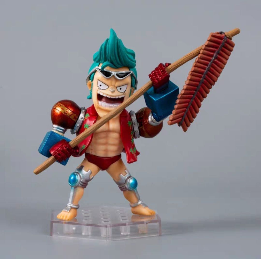 One Piece Straw Hat Crew Lion Dance Q Version Statue Figure GK Luffy ...