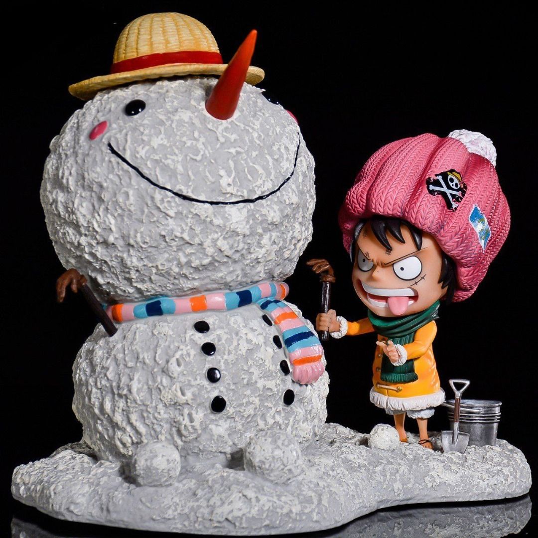 One Piece Straw Hat Crew Snowman Statue Figure GK Luffy Zoro Usopp ...