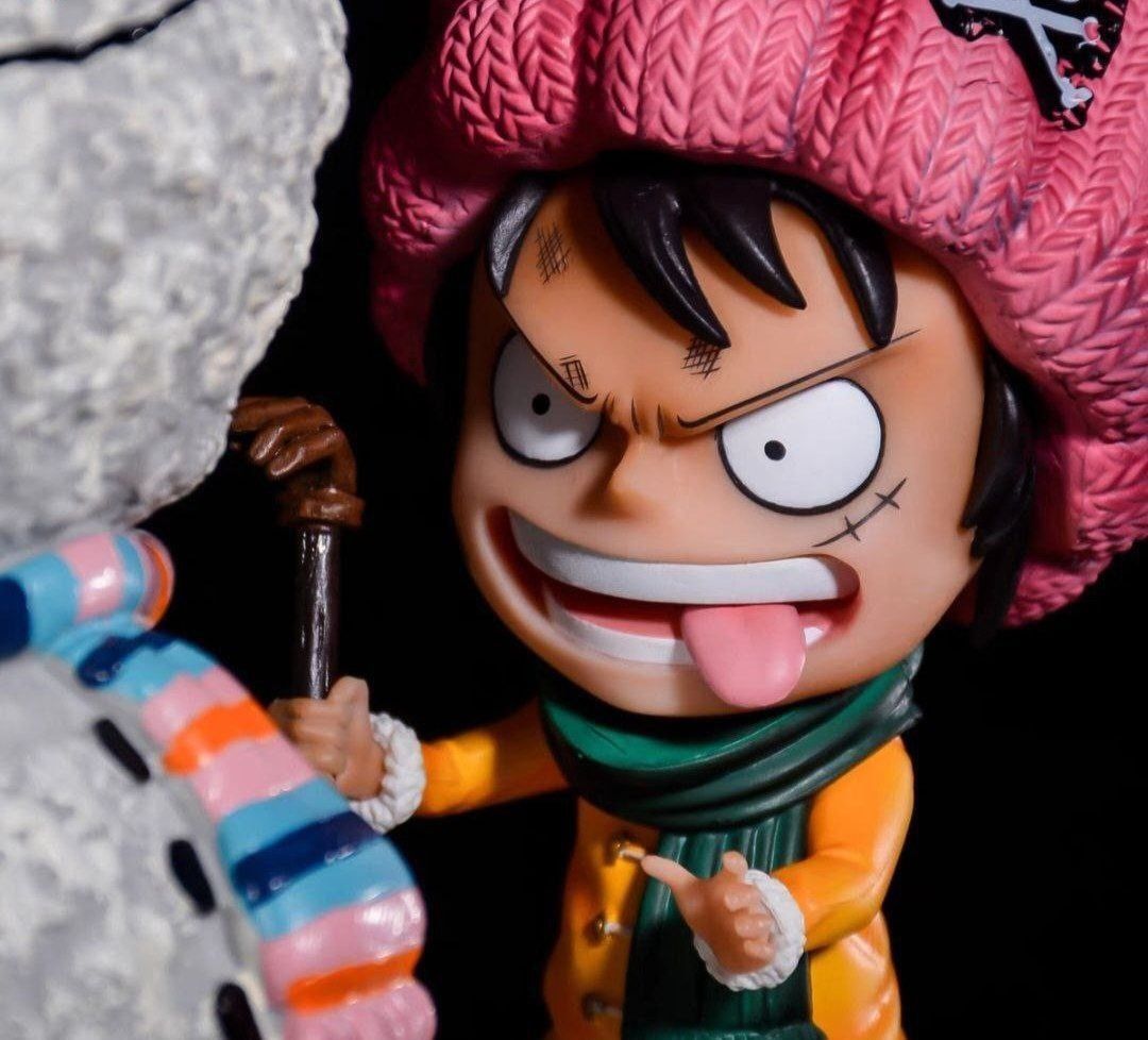 One Piece Straw Hat Crew Snowman Statue Figure GK Luffy Zoro Usopp ...