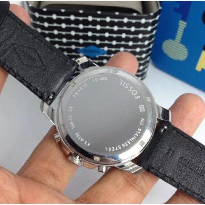 Original 100% Fossil Watch Men Grant Black FS4812, Fesyen Pria, Jam ...