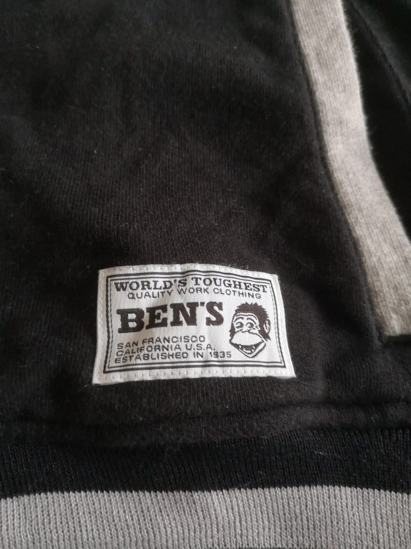 Original Ben Davis Varsity Jacket Black Grey Vintage, Men's Fashion ...