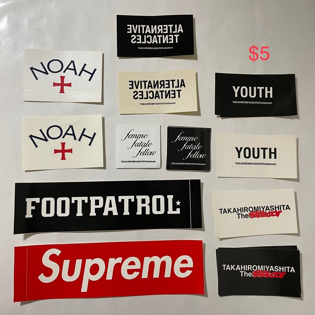 Original Streetwear Stickers (Supreme Noah AFFIX Vans etc), Hobbies ...
