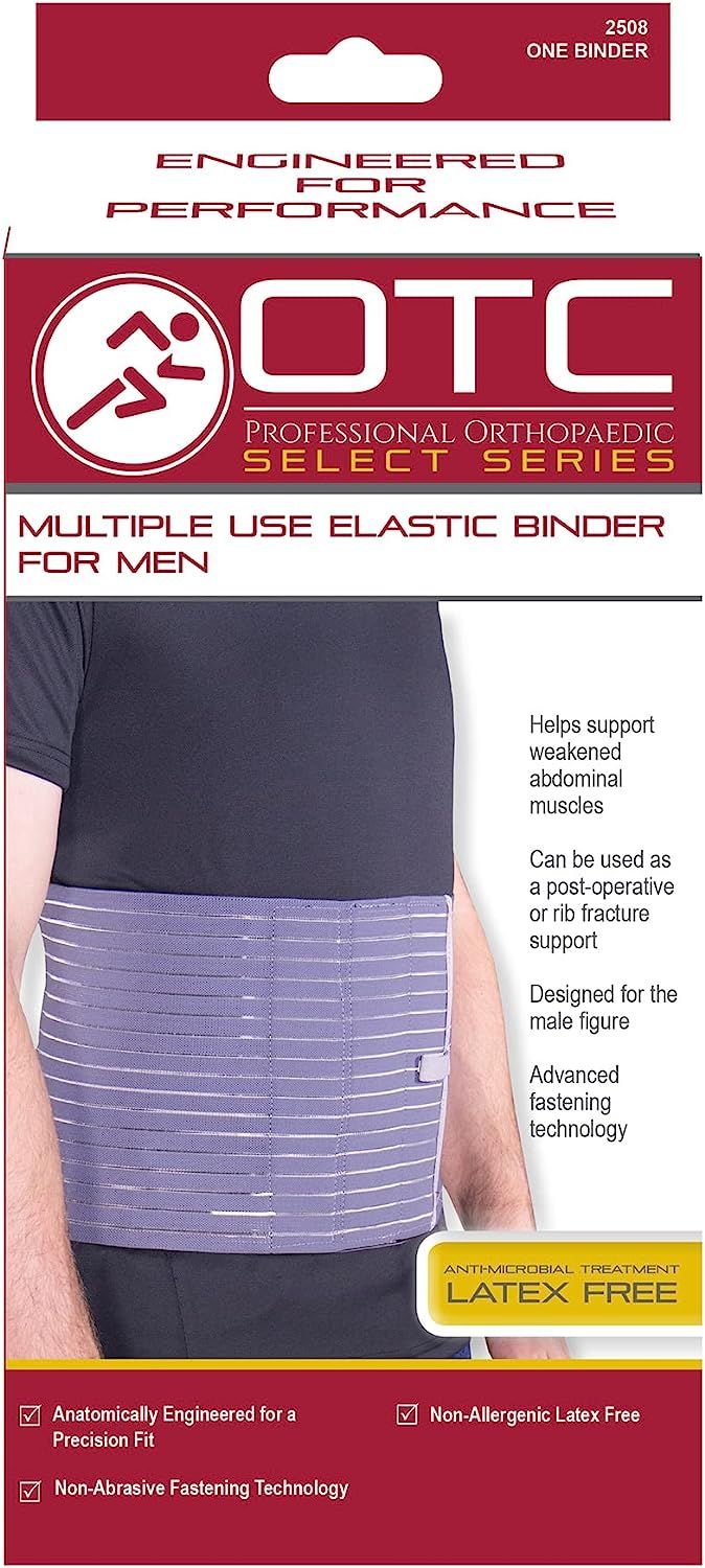 OTC Abdominal Binder for Men, Ribbed Elastic Compression, Select Series ...