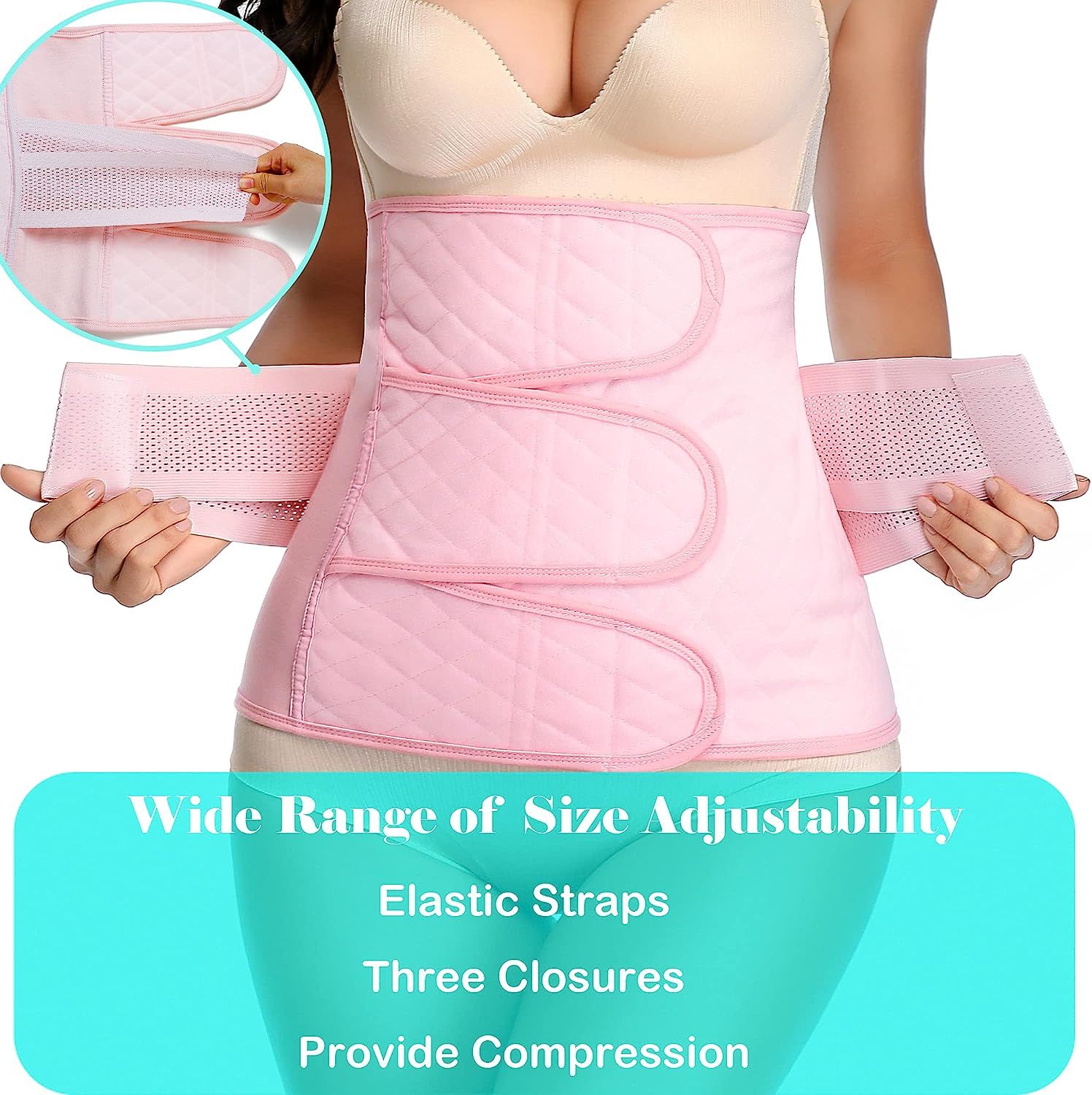 PAZ WEAN Post Belly Band Postpartum Recovery Belt Girdle Belly Binder, Cotton, Health ...