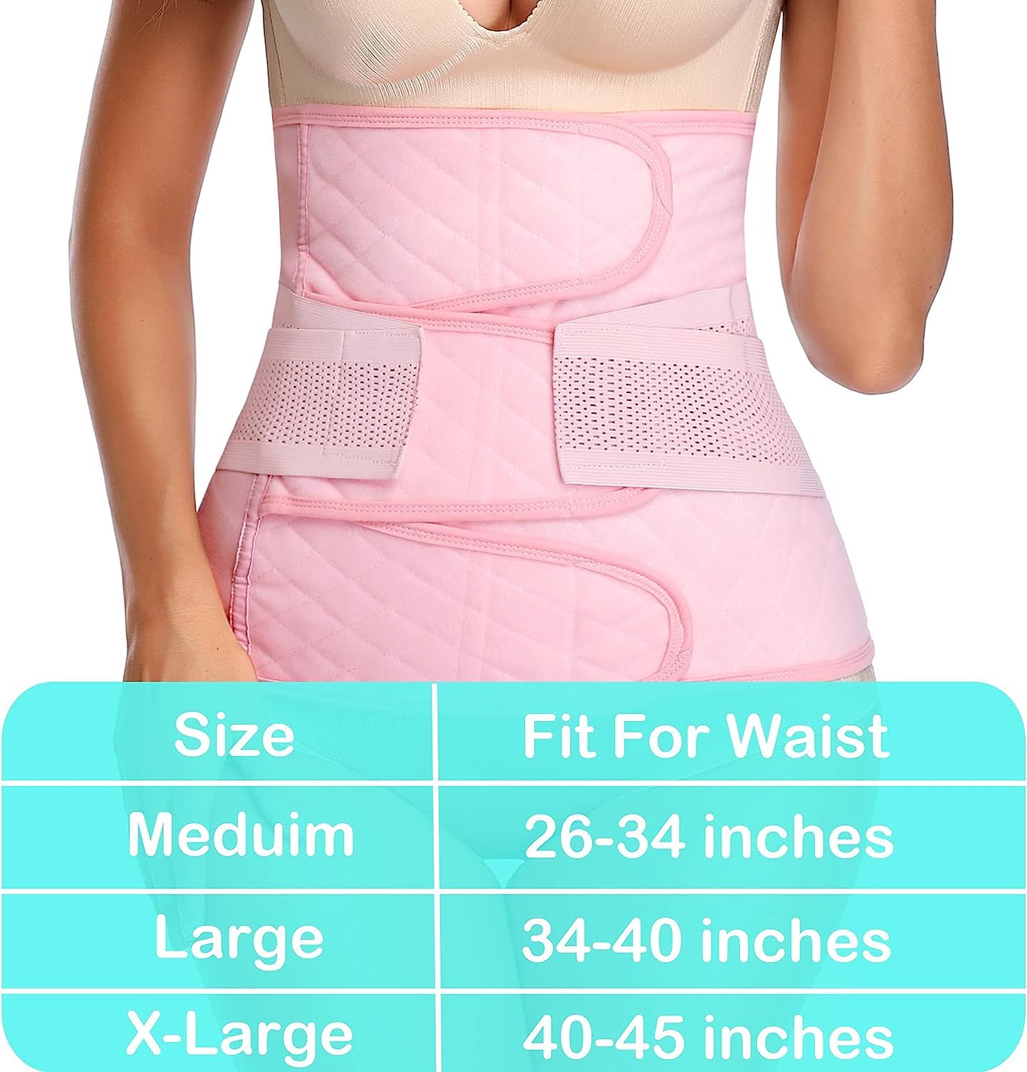 PAZ WEAN Post Belly Band Postpartum Recovery Belt Girdle Belly Binder, Cotton, Health ...