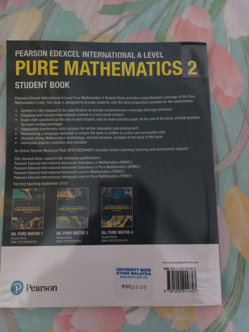 Pearson Edexcel IAL Pure Mathematics 1 and 2 Student Book, Hobbies & Toys, Books & Magazines ...