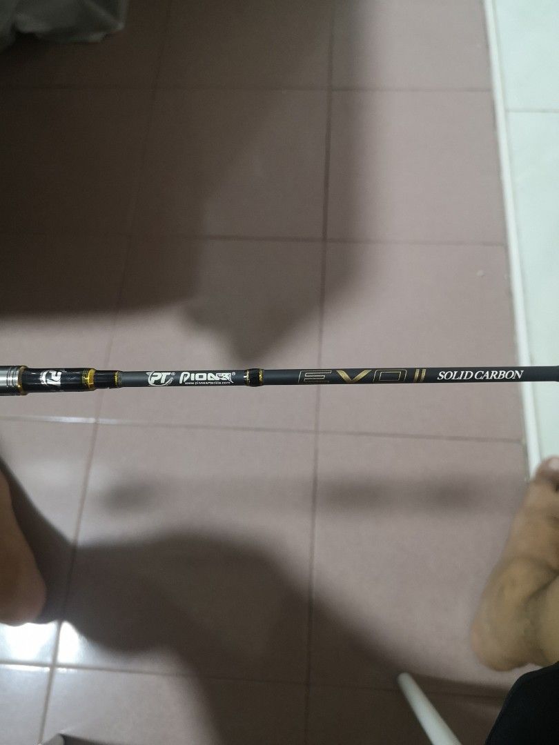 Pioneer Evo II solid carbon rod, Sports Equipment, Fishing on Carousell
