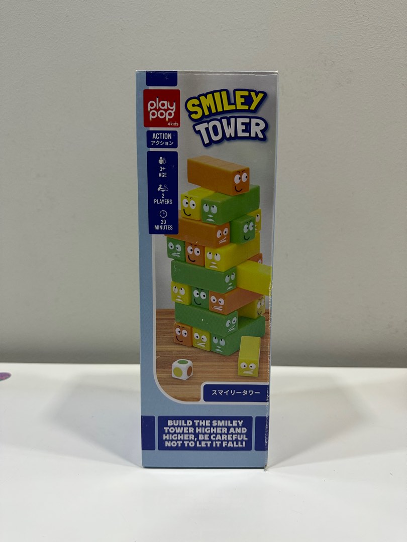 Play Pop - Smiley Tower Stacking Blocks, Hobbies & Toys, Toys & Games on Carousell