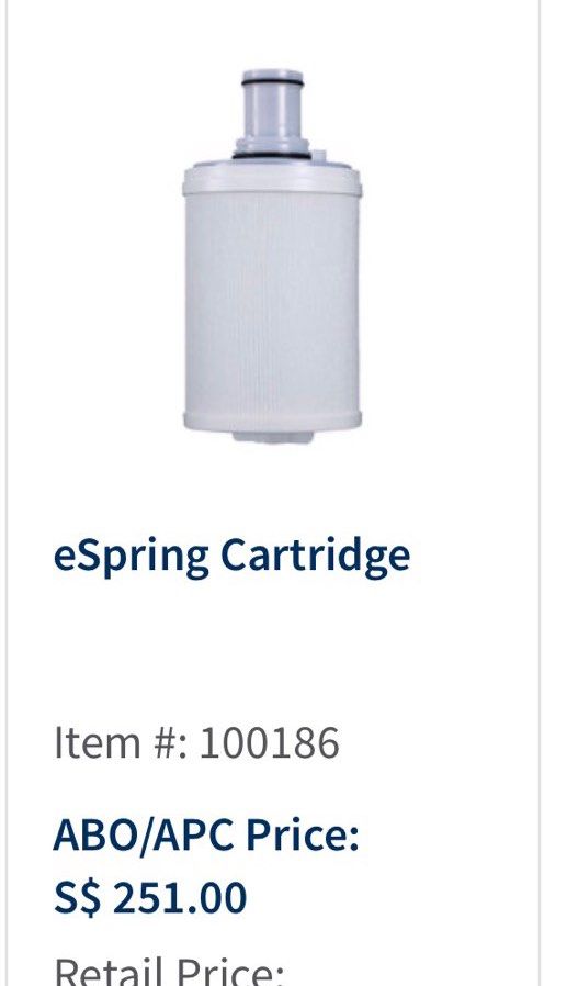 [PO] Amway eSpring Water Cartridge Filter, TV & Home Appliances ...